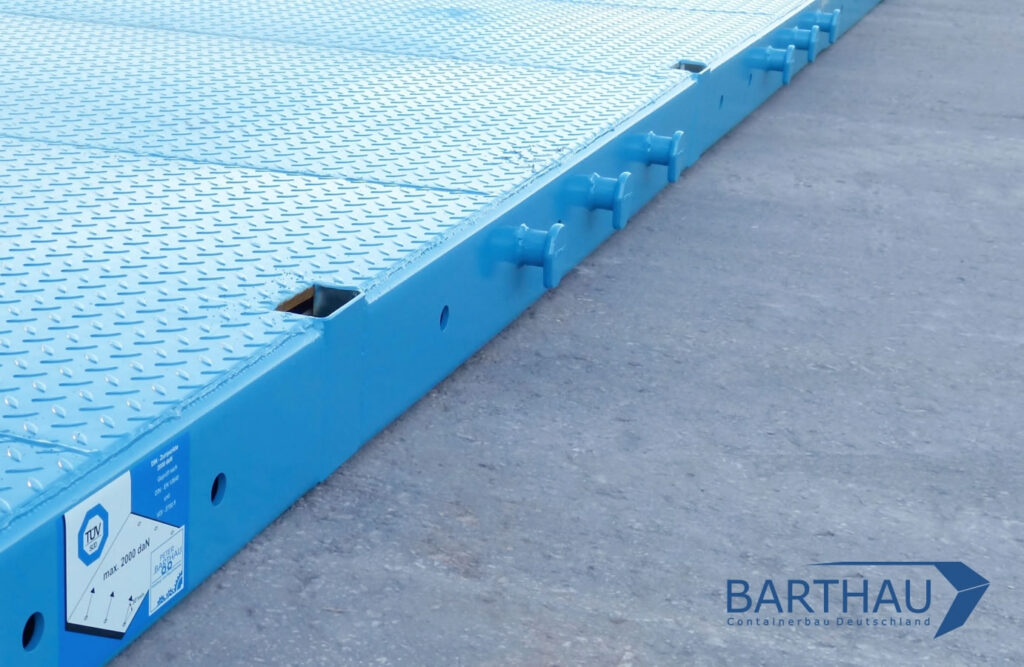 Container-Plattform Absetz-Stangen - Containerbau Deutschland